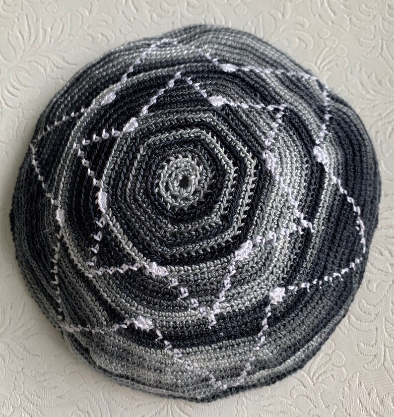 Hand Made Tie Dye Crochet Kippah, Star of David Crochet Kippah, Custom ...