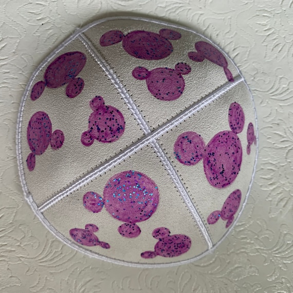 Custom Made Hand Painted Suede Kippah Kid's Designs | Etsy