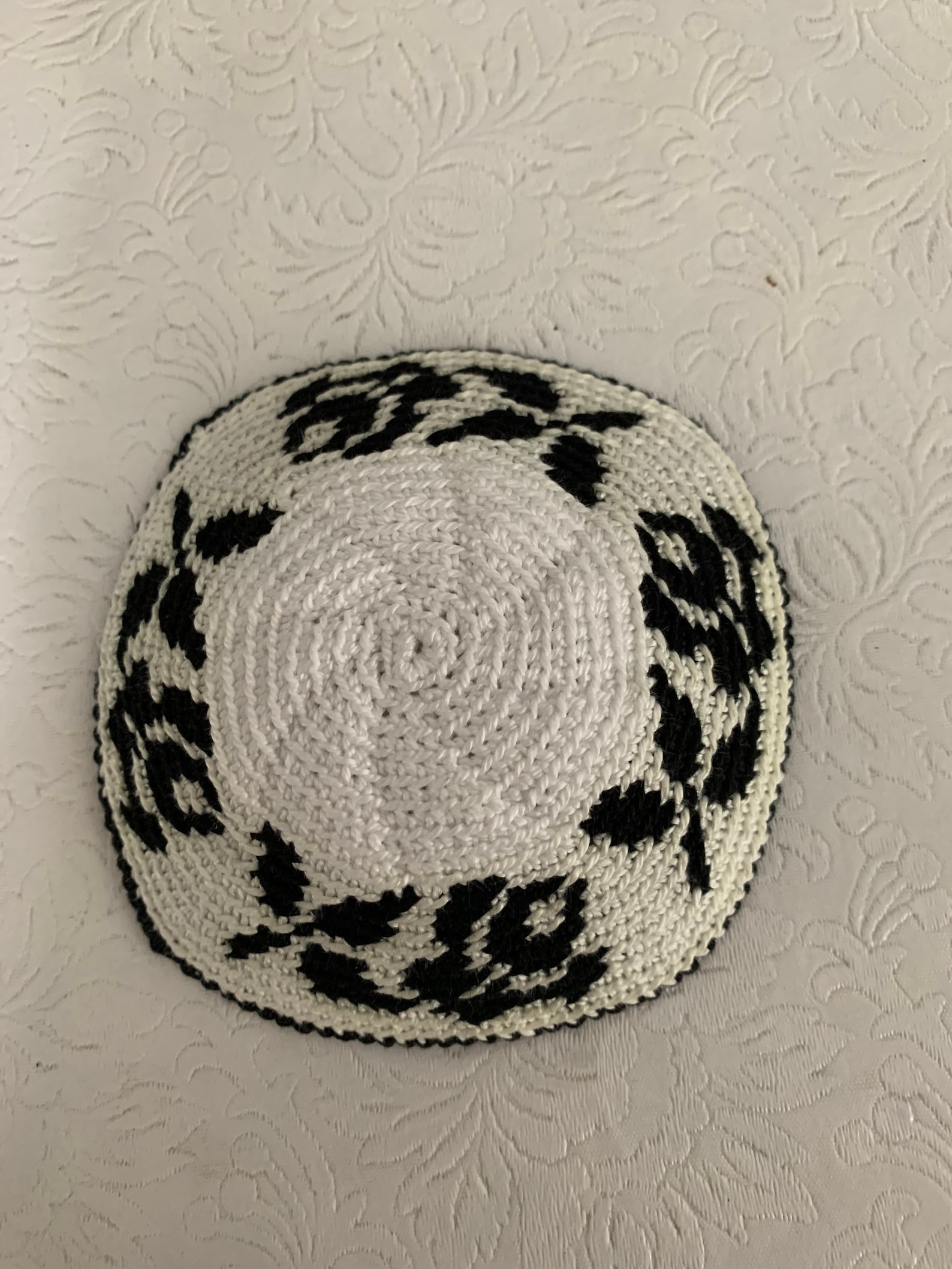 Hand Crochet Kippah With a Design And/or Hebrew/english Name. Can Be ...