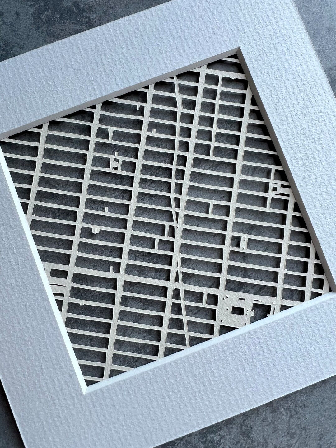 Hand Cut New York Papercut Map 10x10cm Time Square | Unique Map Art ...