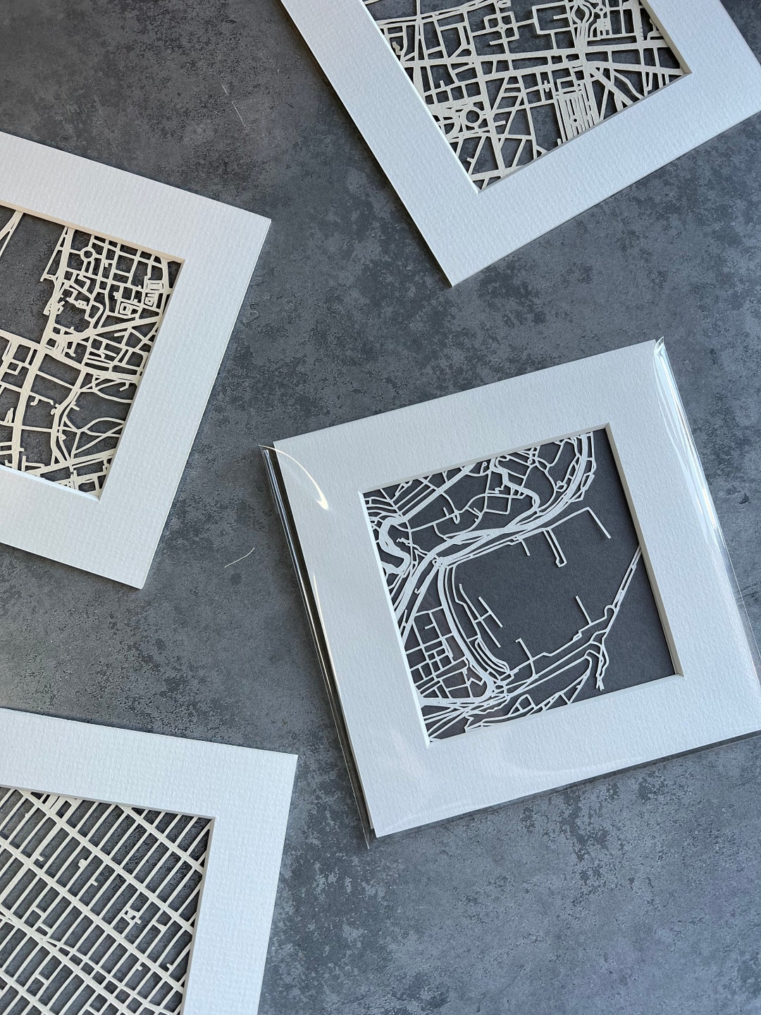 Custom Hand Cut Mini Papercut Maps Unique Gift Original Art Comission ...