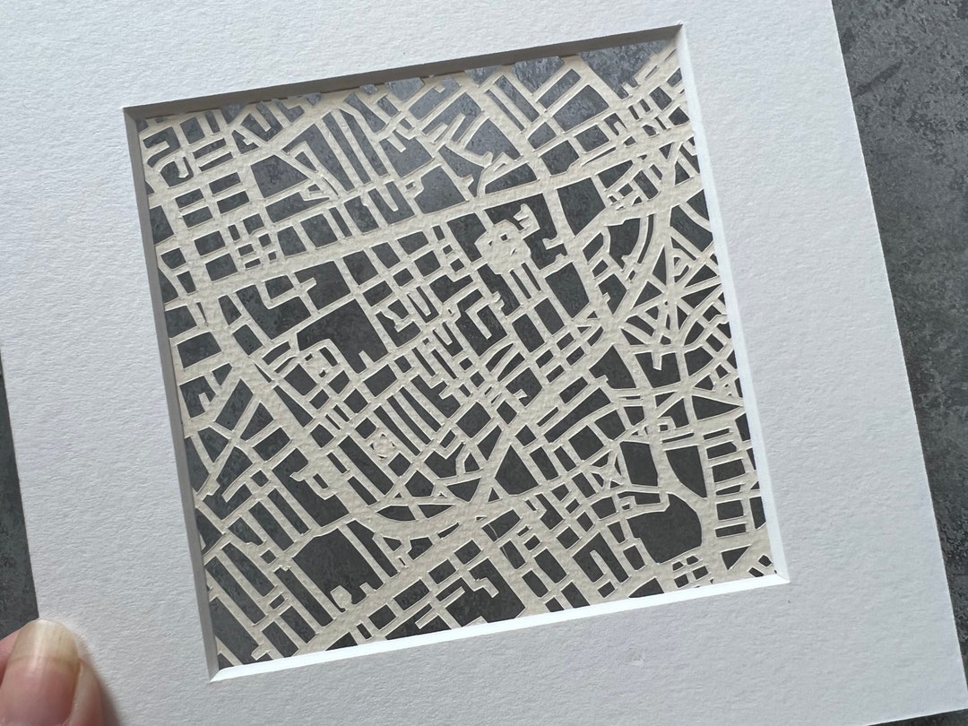 Hand Cut Soho London Papercut Map 10x10cm | Unique Original Map Art ...