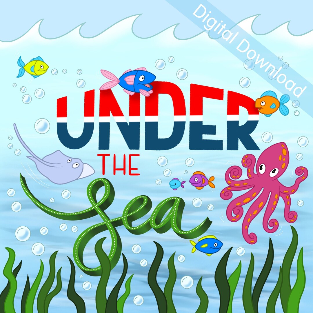 Printable Colouring Bundle, Digital Download - Under the Sea, Colouring ...