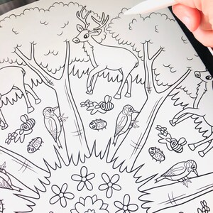 Digital Download, Printable Colouring Page, Stags, Colouring Page ...