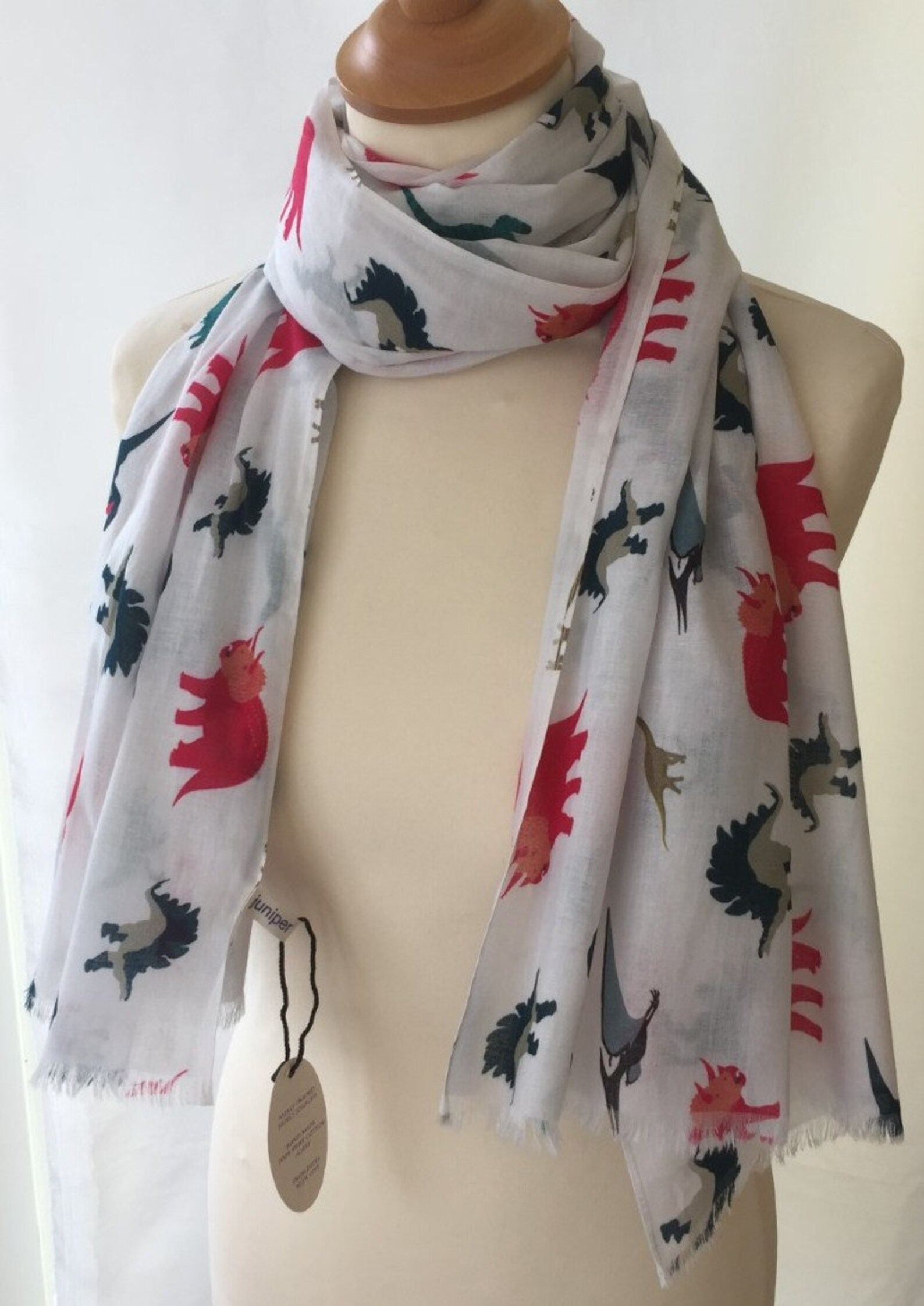Adult Dinosaur Scarf Jurassic Scarf Multi Coloured Scarf - Etsy