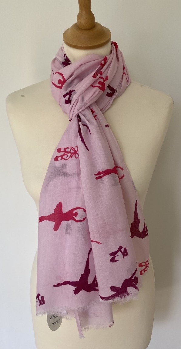 Pink ballet scarf ballerina scarf pink dance wrap shawl | Etsy