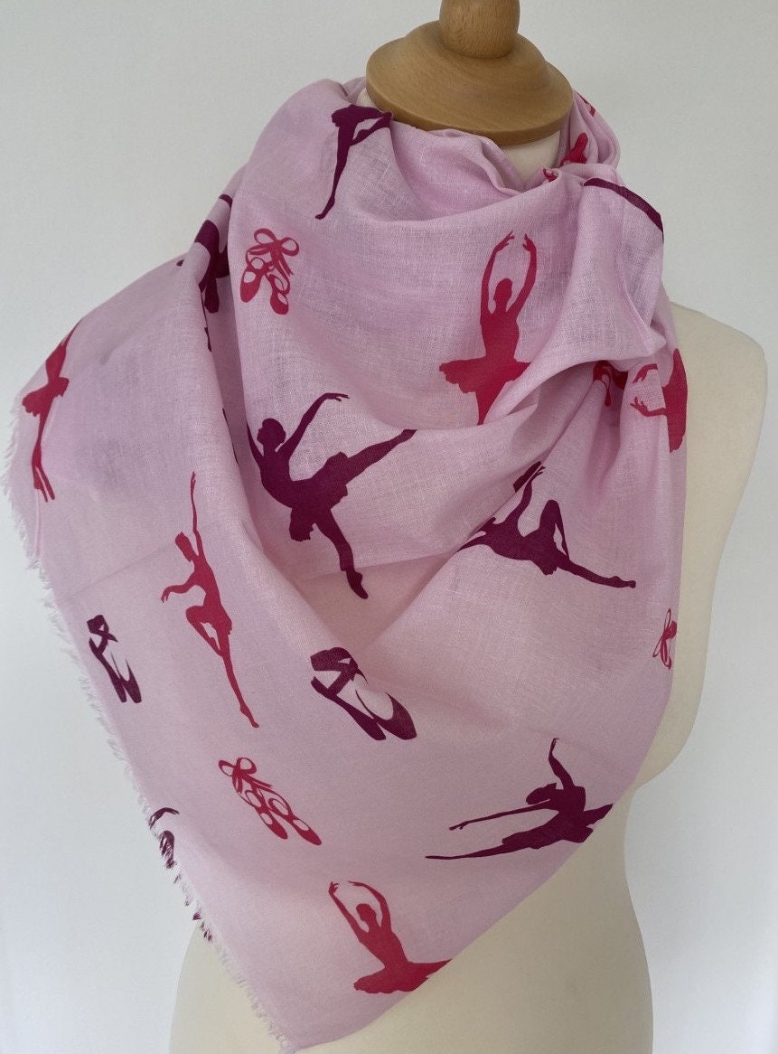 Pink ballet scarf ballerina scarf pink dance wrap shawl | Etsy