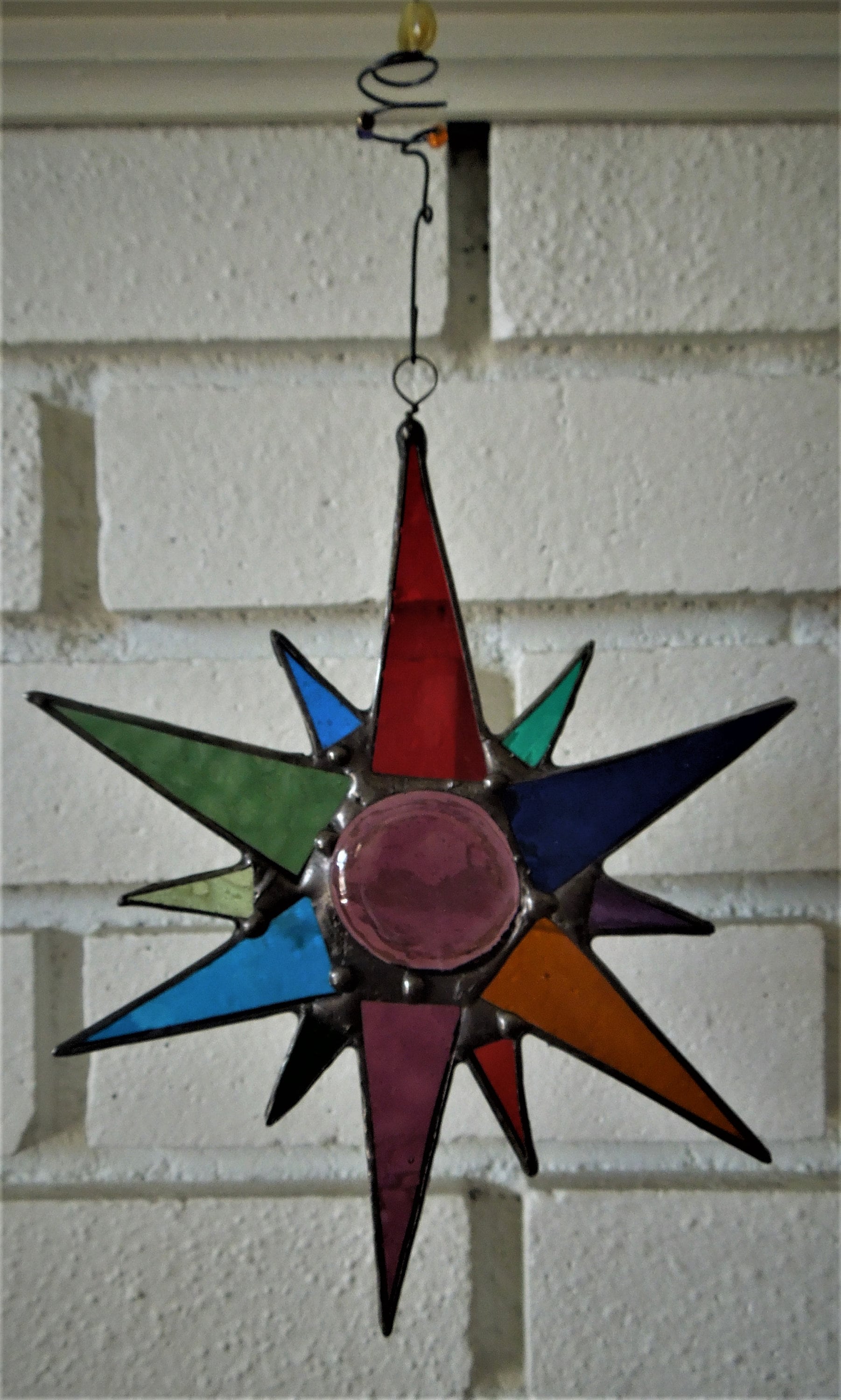 Multi Colored Twelve Point Glass Star | Etsy