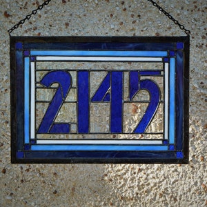 Custom Stained Glass Address Plaque - Etsy
