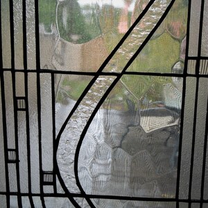 Prairie Stylized Clear Rose Stained Glass Window - Etsy