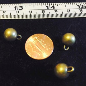 8 Mm Antique Silver or Antique Gold True Ball Buttons With Metal Shank ...