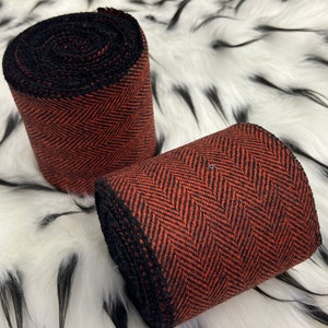 Winingas Viking Norse Anglo-saxon Leg Wraps Orange and Black - Etsy