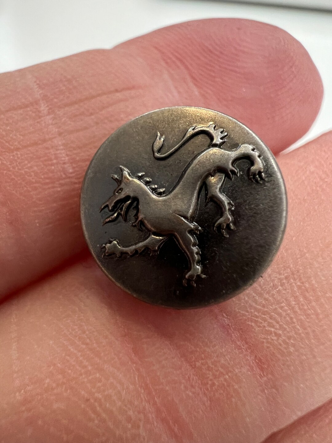 10 East Heraldic Tyger Tiger Populace Badge Buttons Metal Shank Antique ...