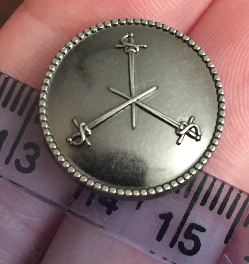 10 Order of Defense Buttons SCA MOD Buttons Antique Gold or | Etsy