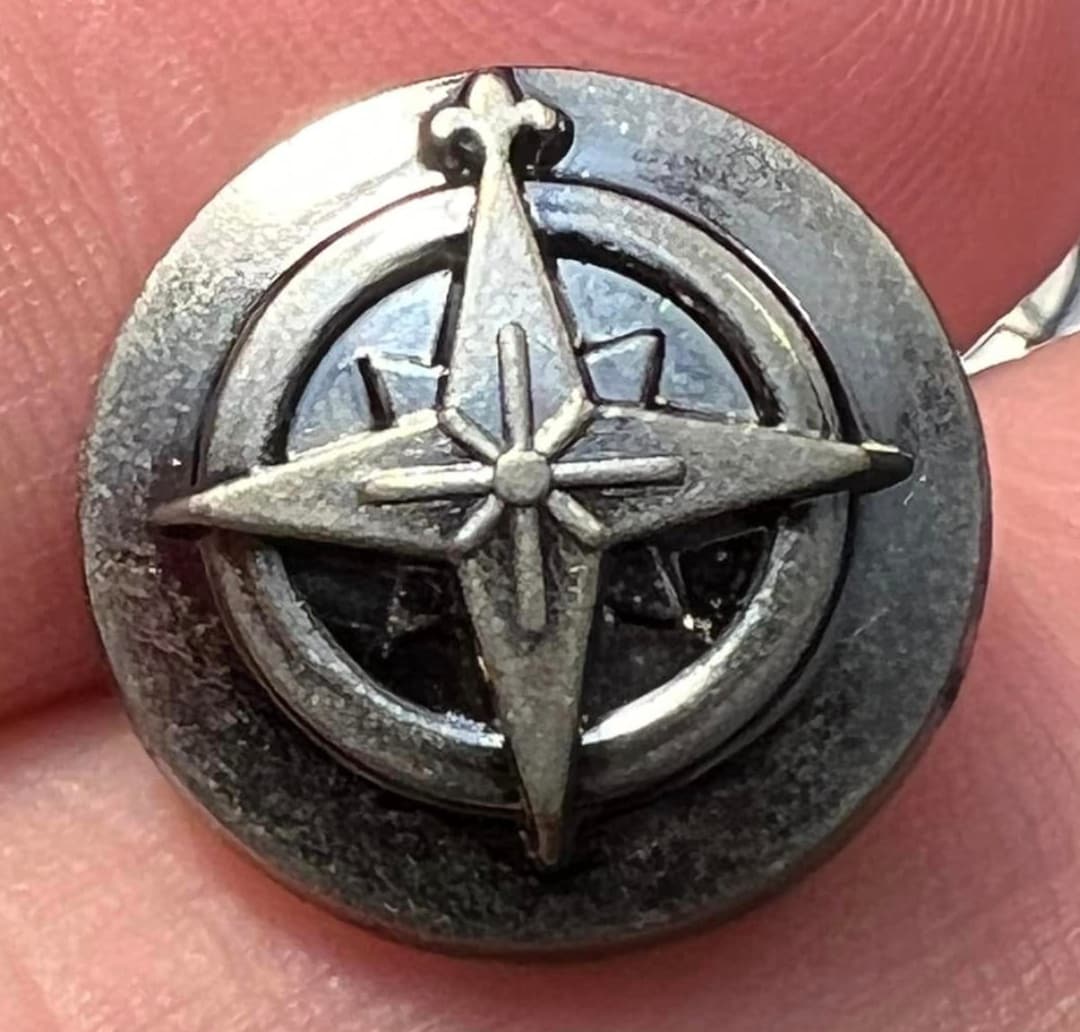 Compass Rose (SCA Kingdom of Northshield) Buttons, Set of 10 - Antique ...