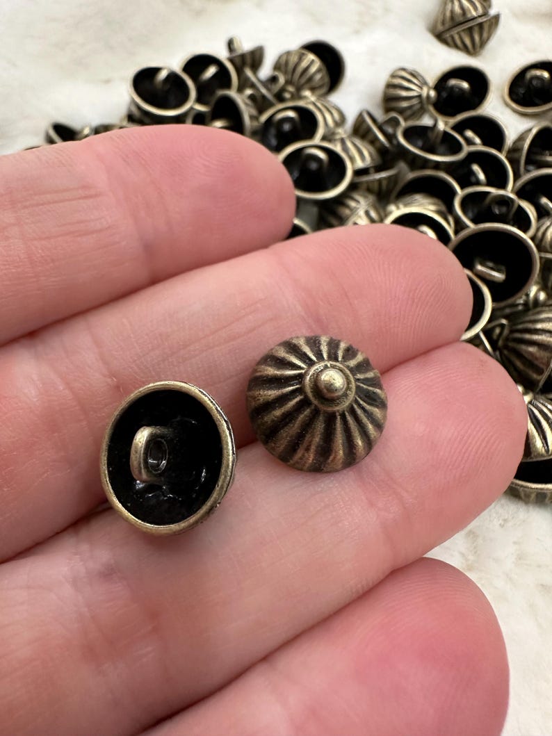 16th Century Replica Cone Buttons, Metal With Shank, Gold or Silver ...