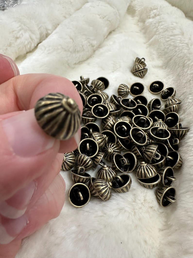 16th Century Replica Cone Buttons, Metal With Shank, Gold or Silver ...