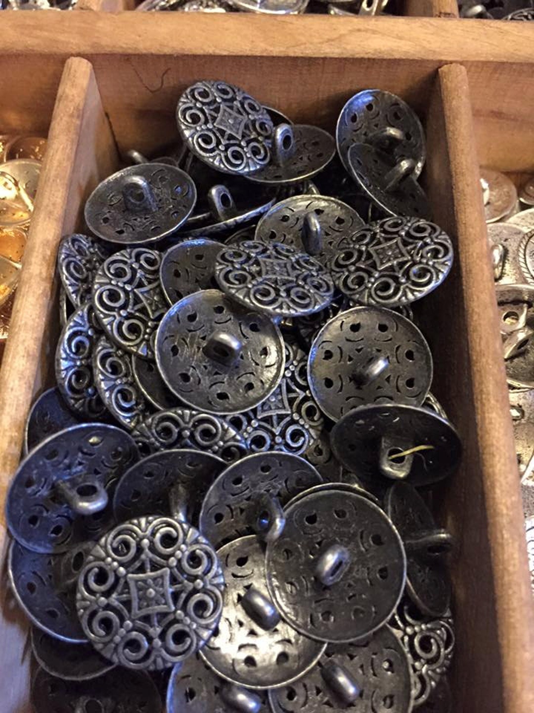 17 Mm Pewter Colored Metal Shank Button, Set of 10 - Etsy