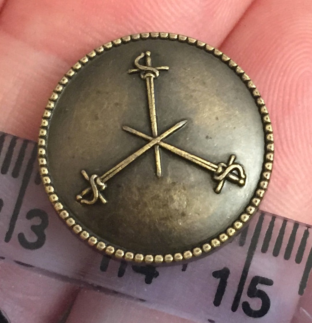 10 Order of Defense Buttons (SCA MOD Buttons) Antique Gold or Silver - Etsy
