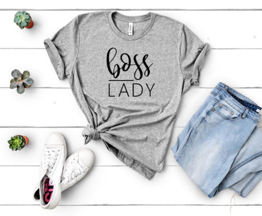 Boss Lady Woman's T-shirt, Handmade Boss Lady Tee, Mompreneur T-shirt ...