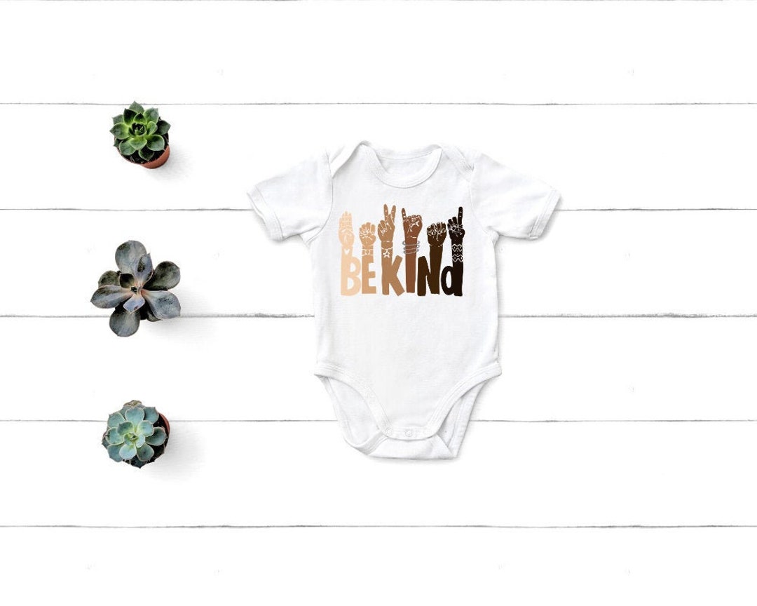Be Kind ASL American Sign Language BLM Black Lives Matter Handmade Baby ...