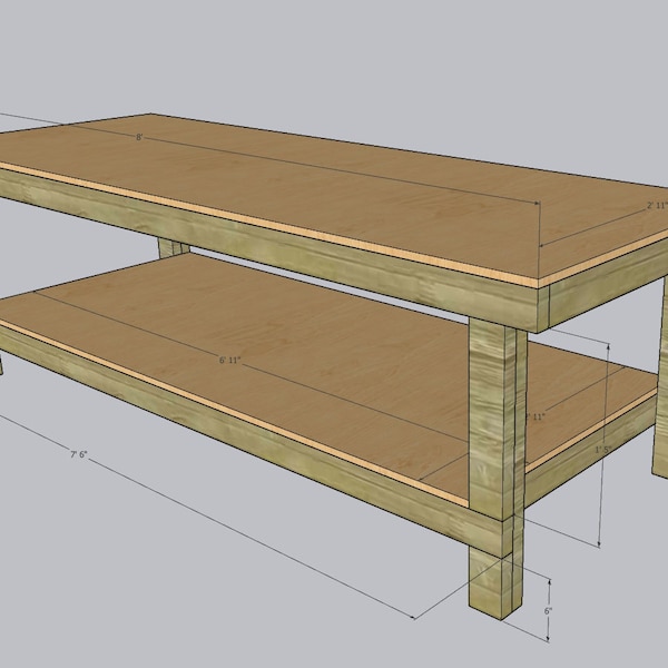 4x8 Workbench Plans - Etsy