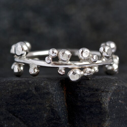 Sterling Silver Bubble Ring Dot Ring Granulation Ring - Etsy
