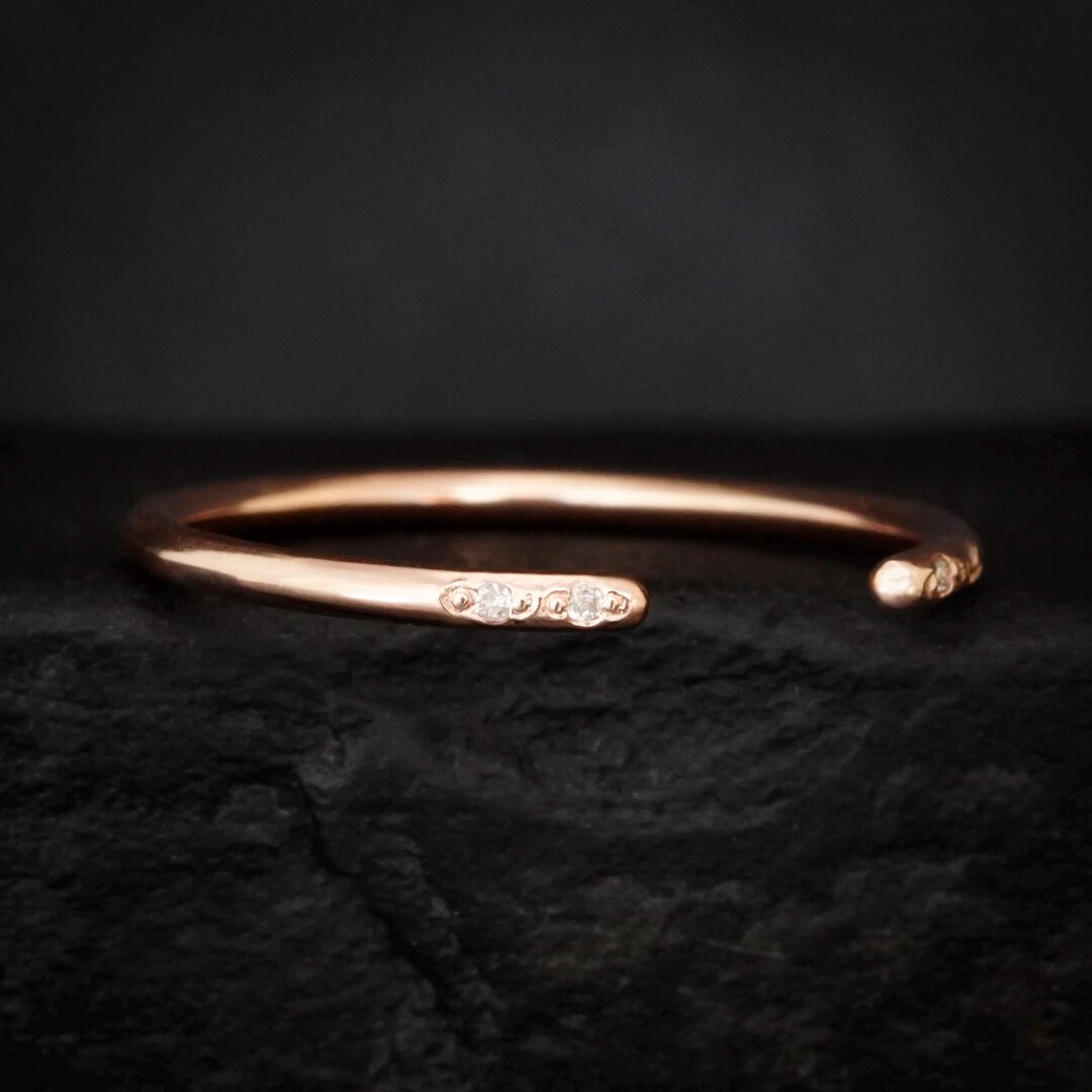 Adjustable Diamond Spacer Ring. Open Front Adjustable Rose Yellow White ...