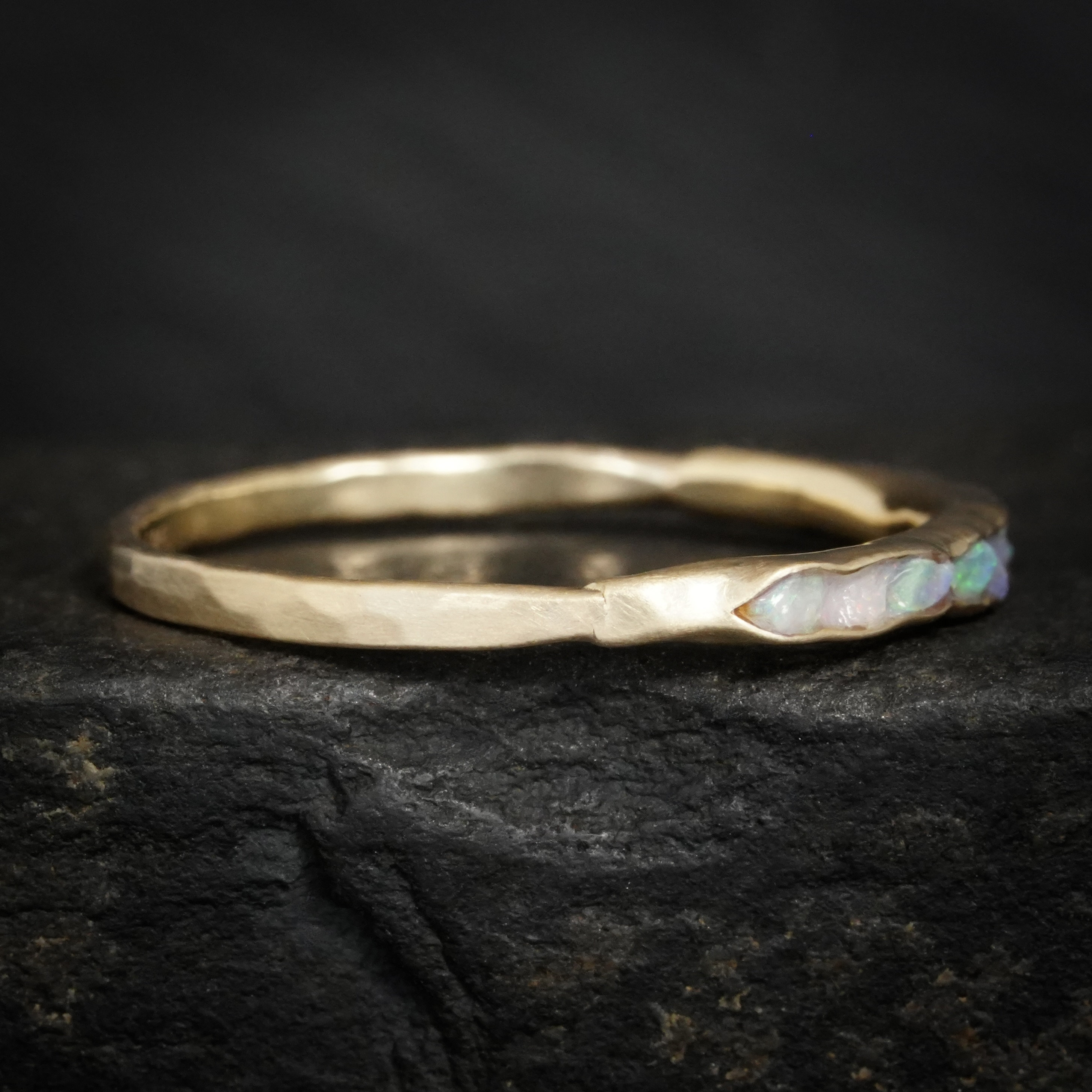 Raw Australian Opal Ring. Unique Alternative Organic Rustic Natural Raw ...