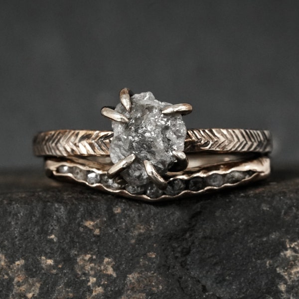 Raw Diamond Ring - Etsy