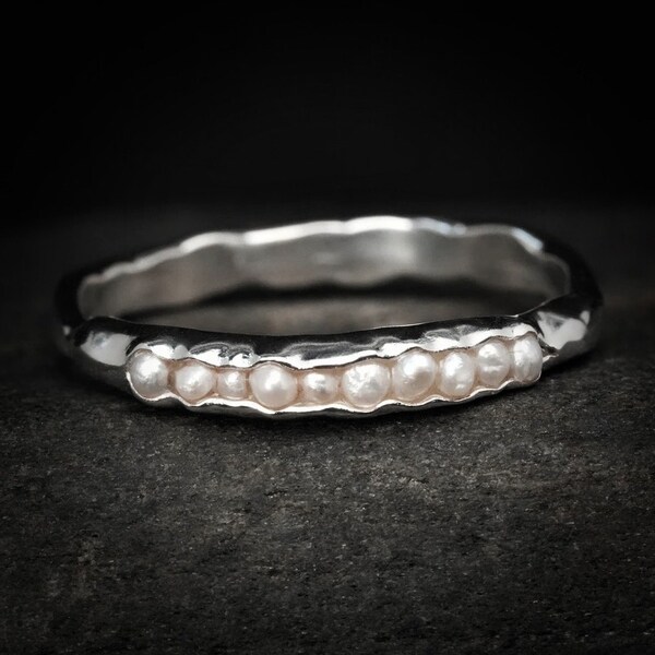 Freshwater Pearl Ring Band - Etsy