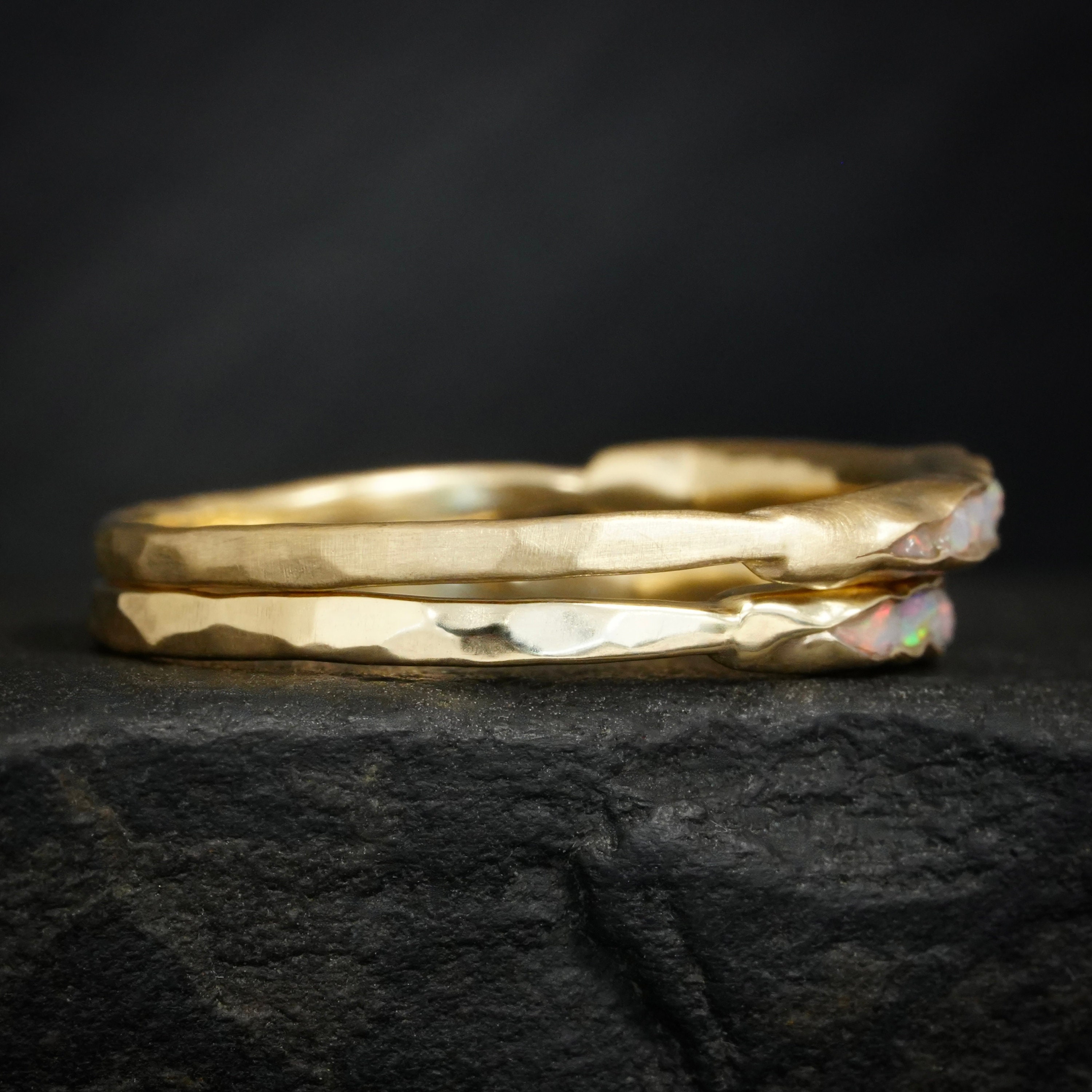 Raw Australian Opal Ring. Unique Alternative Organic Rustic Natural Raw ...