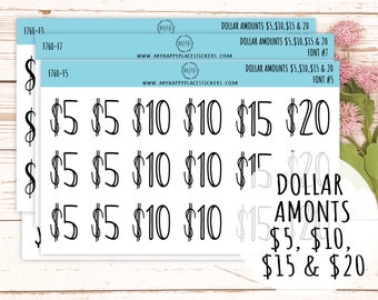 Budget Stickers, Saving Challenge Tracker Stickers, Mini Savings ...