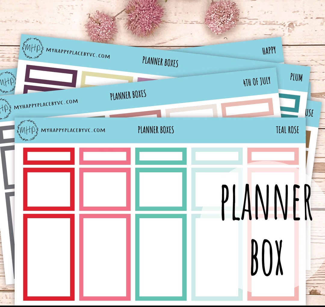 Planner Box Stickers || F723 - Etsy