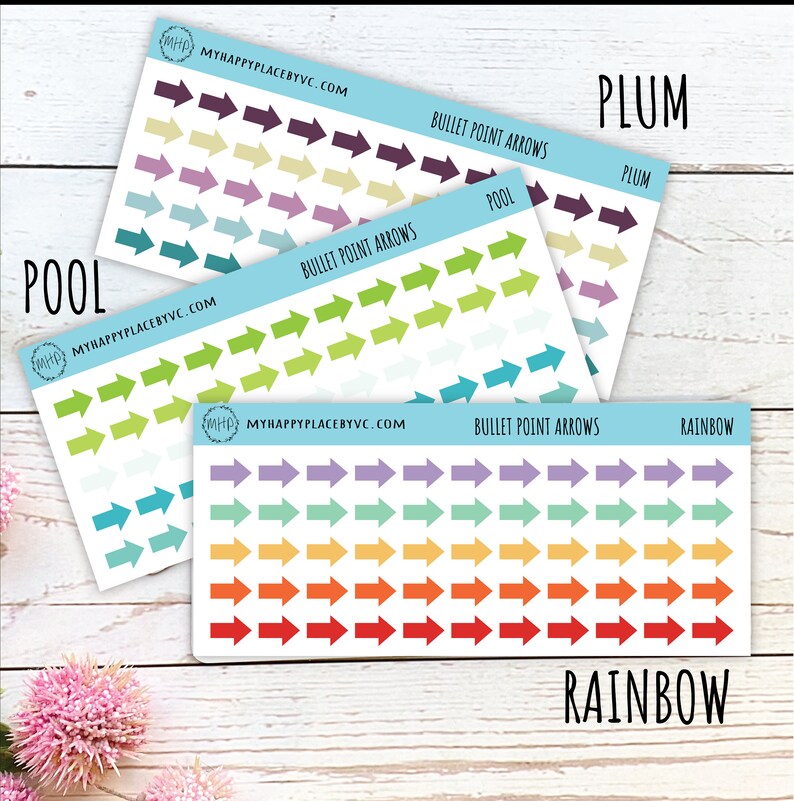 Bullet Point Arrow Sticker for College Planner, Bullet Journals ...