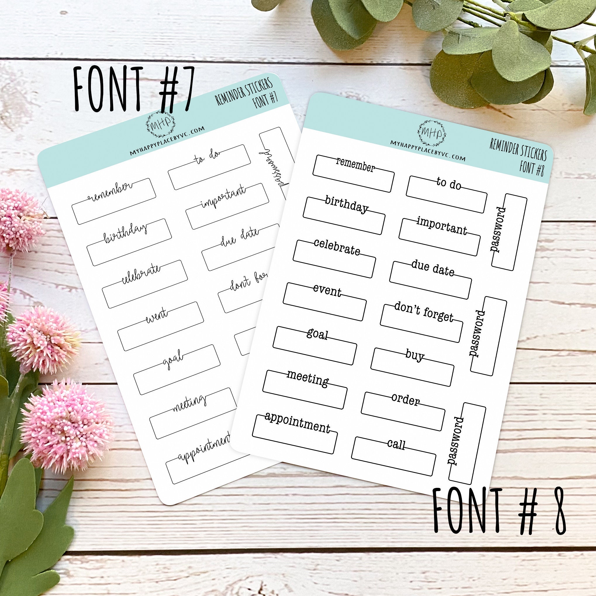 Reminder Stickers for College Planner and Bullet Journals. Stickers for ...