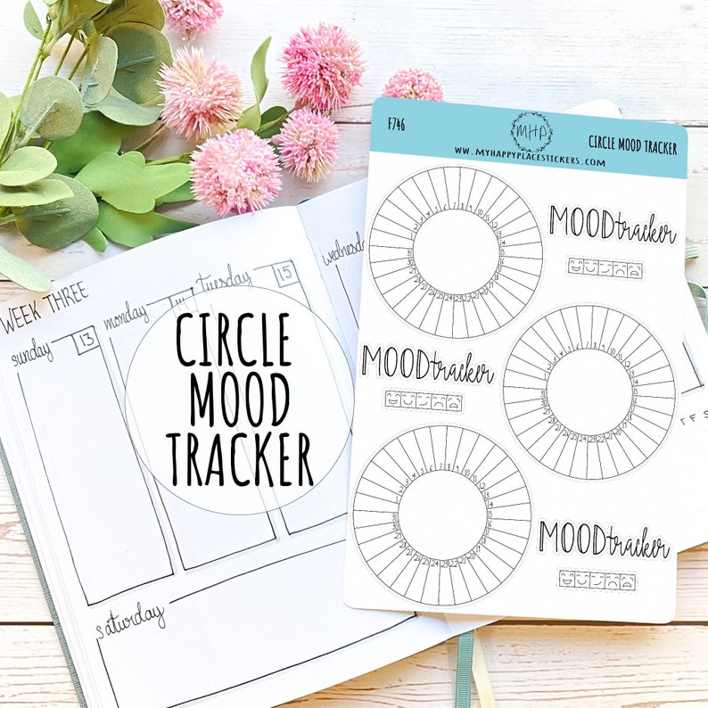 Circle Mood Tracker Stickers for Bullet Journals and - Etsy