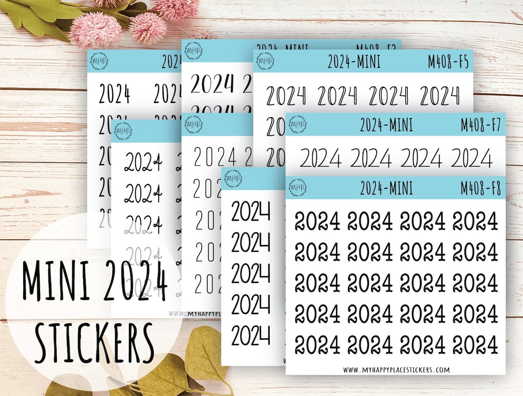 Mini 2024 Year Stickers for Bullet Journals and Planners || M408 - Etsy