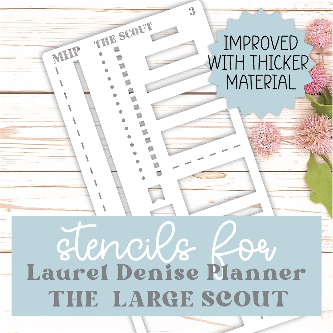 STENCIL #3 for the Large Laurel Denise the Scout Planner (formerly ...