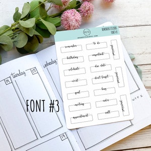 Reminder Stickers for College Planner and Bullet Journals. Stickers for ...