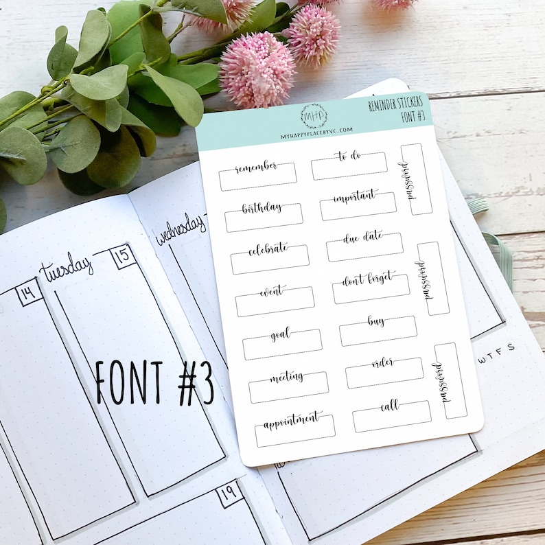 Reminder Stickers for College Planner and Bullet Journals. Stickers for ...