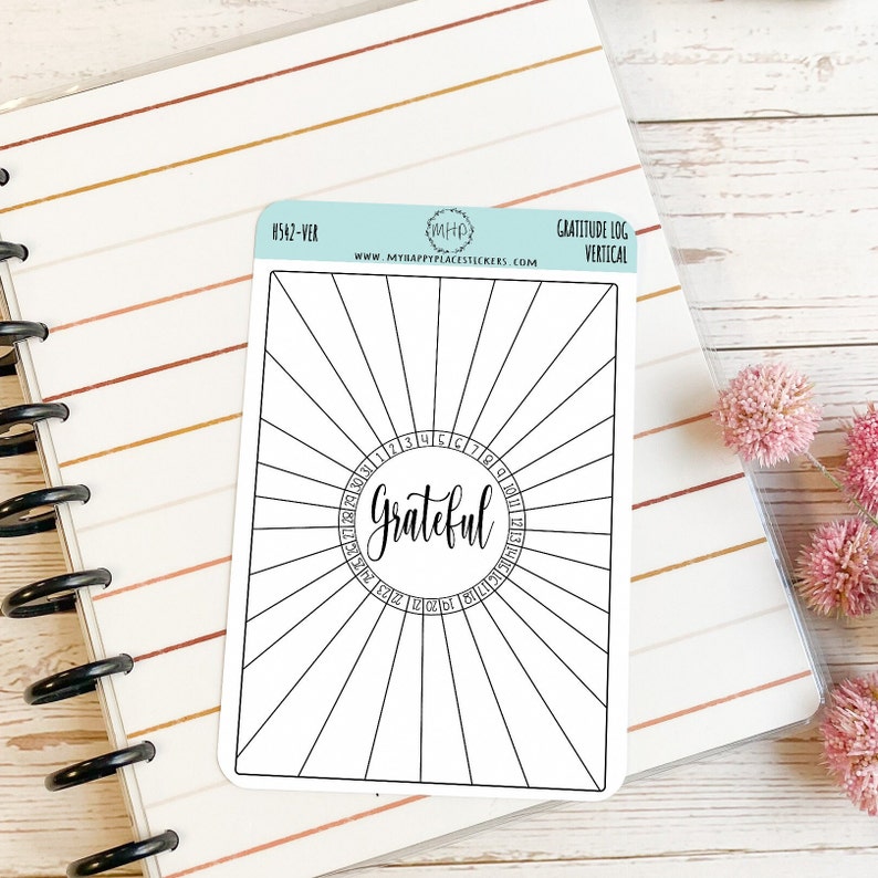 Gratitude Log Stickers for Bullet Journals. Stickers for - Etsy
