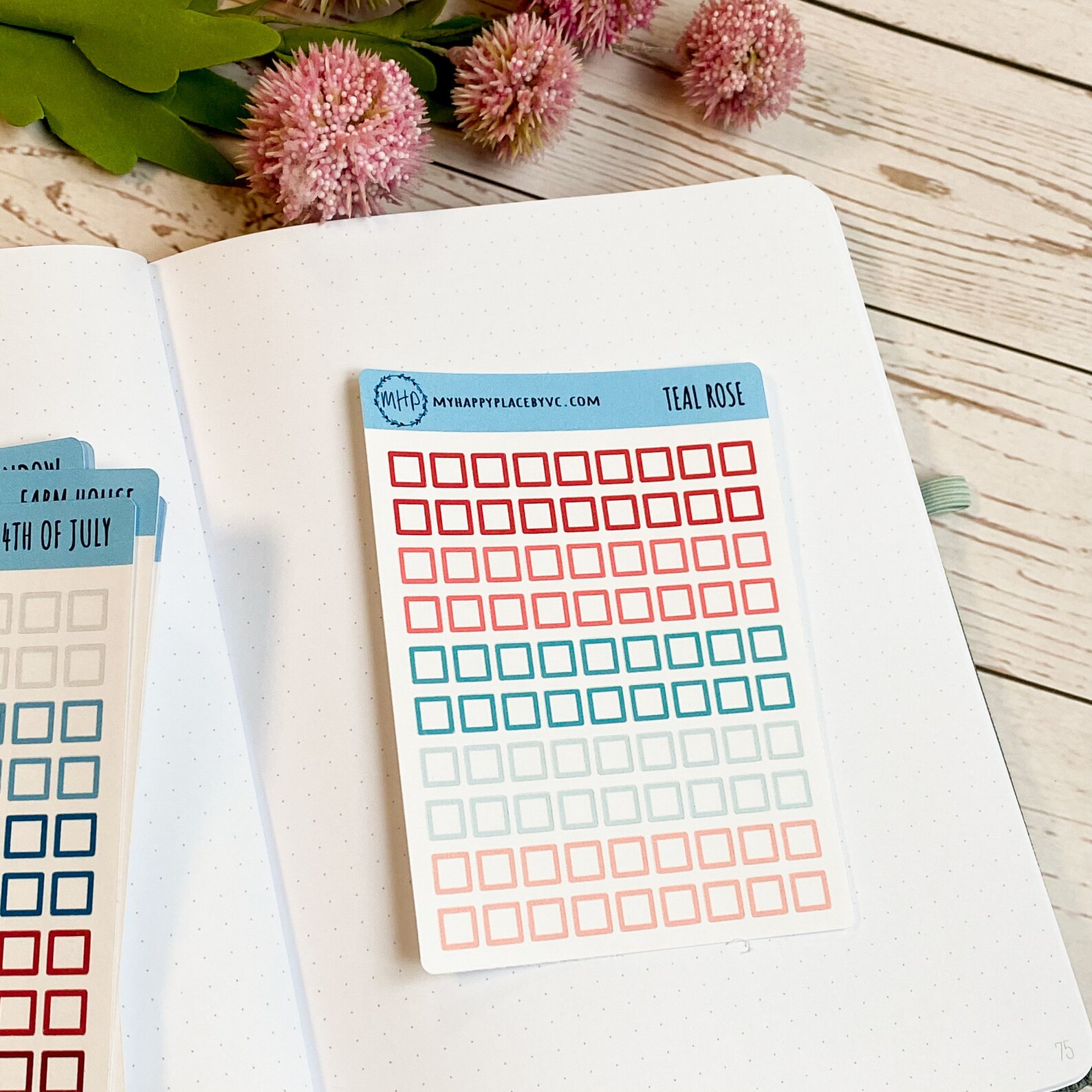 Small Square Stickers for Bullet Journals and Planners, Squares for ...