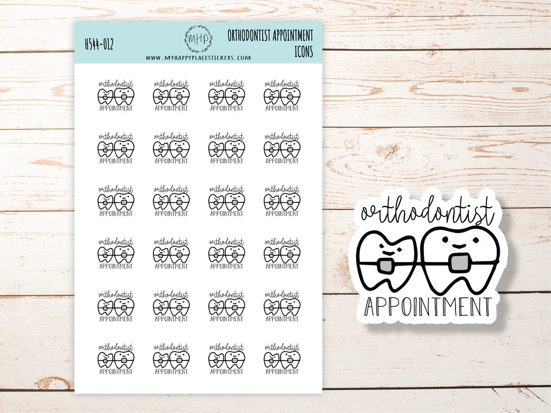 ORTHODONTIST APPOINTMENT / BRACES Icon. Planner Stickers || H544-012 - Etsy