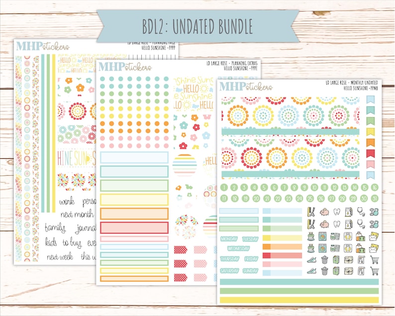 AUGUST 2026 Stickers for the Large Rose Laurel Denise Planner. "hello ...