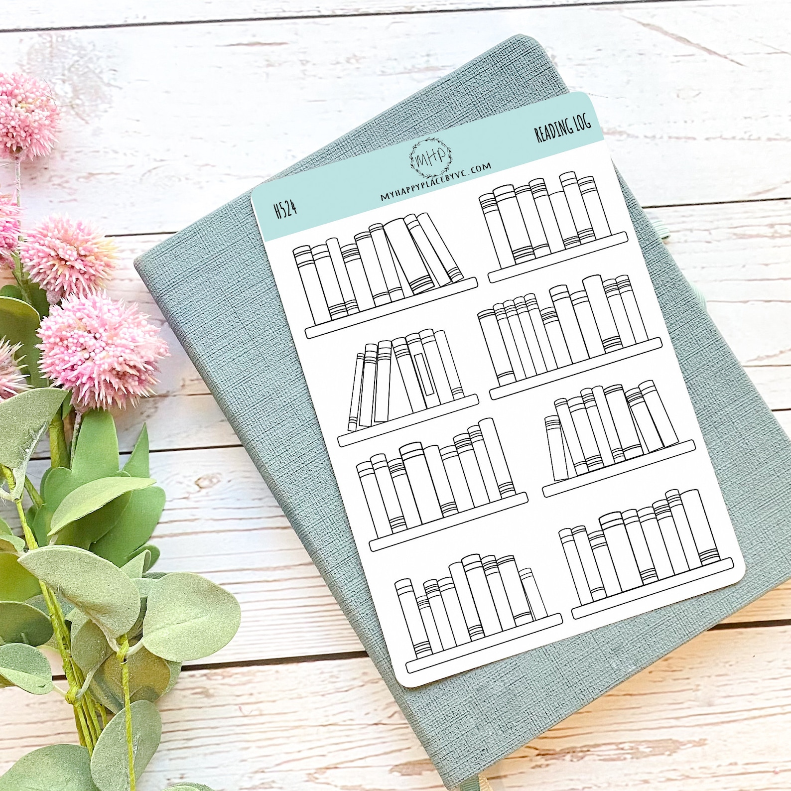 Reading Log Stickers for Bullet Journals. Stickers for - Etsy