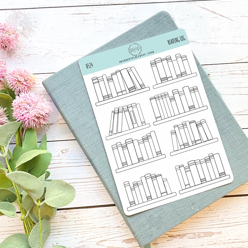 Reading Log Stickers for Bullet Journals. Stickers for Planners and ...