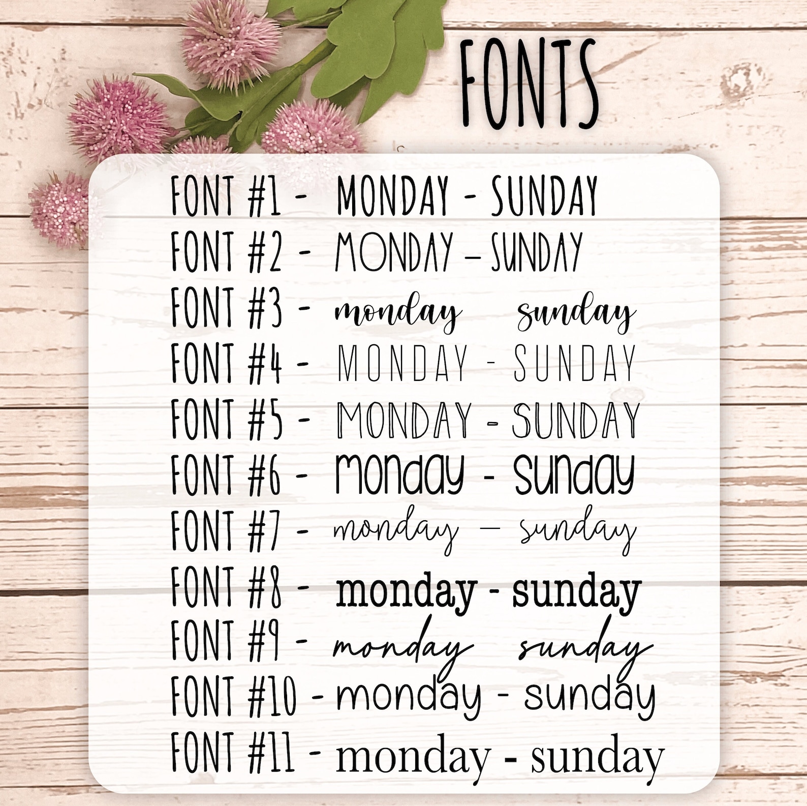 Medium Days of the Week Stickers for Planners, Organizers and Bullet ...