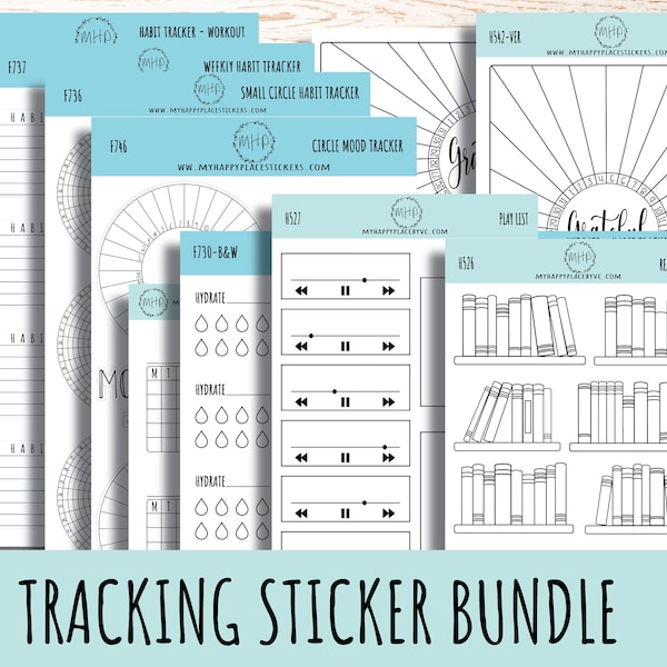 Happy Planner Stickers Water Tracker - Etsy