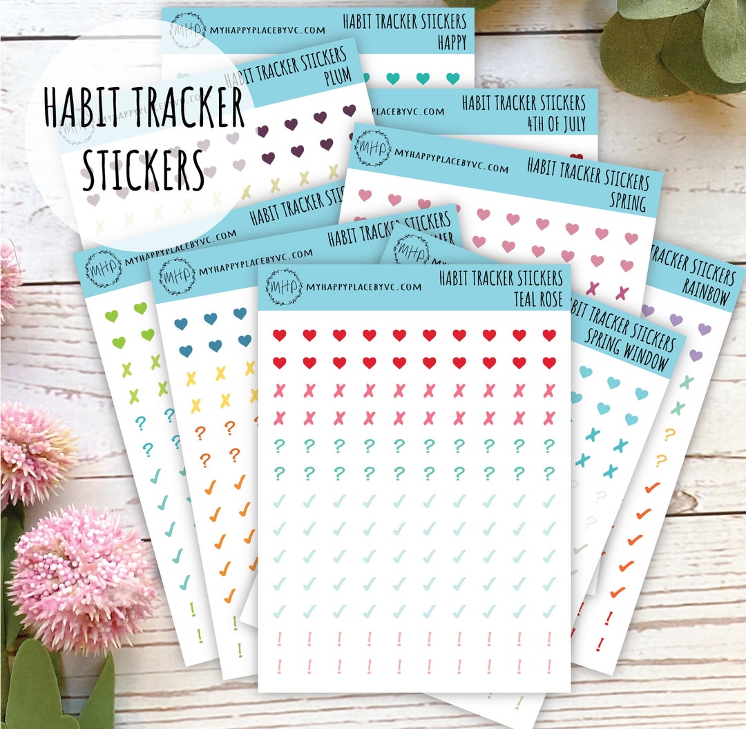 Mini Stickers for Monthly Habit Tracker Calendars. College Planner ...